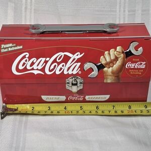Coca Cola | Accents | Coca Cola Tin Wrench Handle Tool Box Lunch Box ...